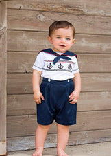 Smocked Anchors Nautical Bobby Suit – Carriage Boutique